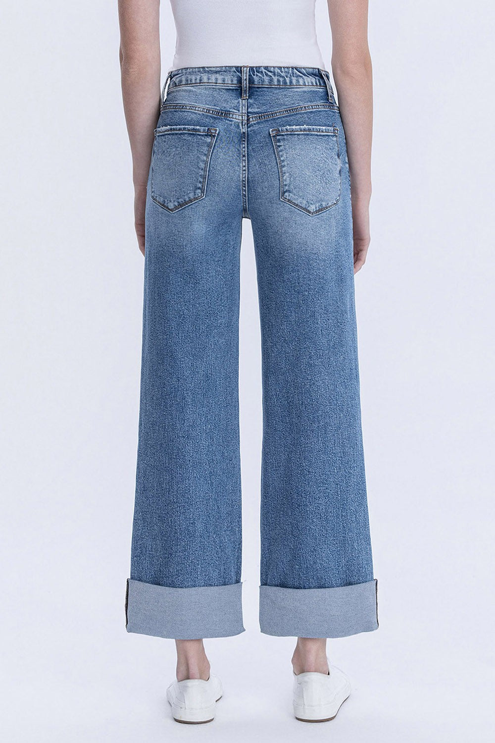Super High Rise Double Cuffed Baggy Wide Jeans | LOVERVET by VERVET ...