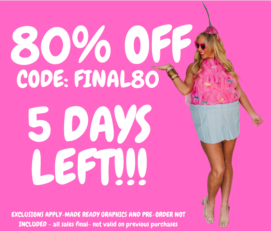 80% off code FINAL80 – BAD HABIT BOUTIQUE