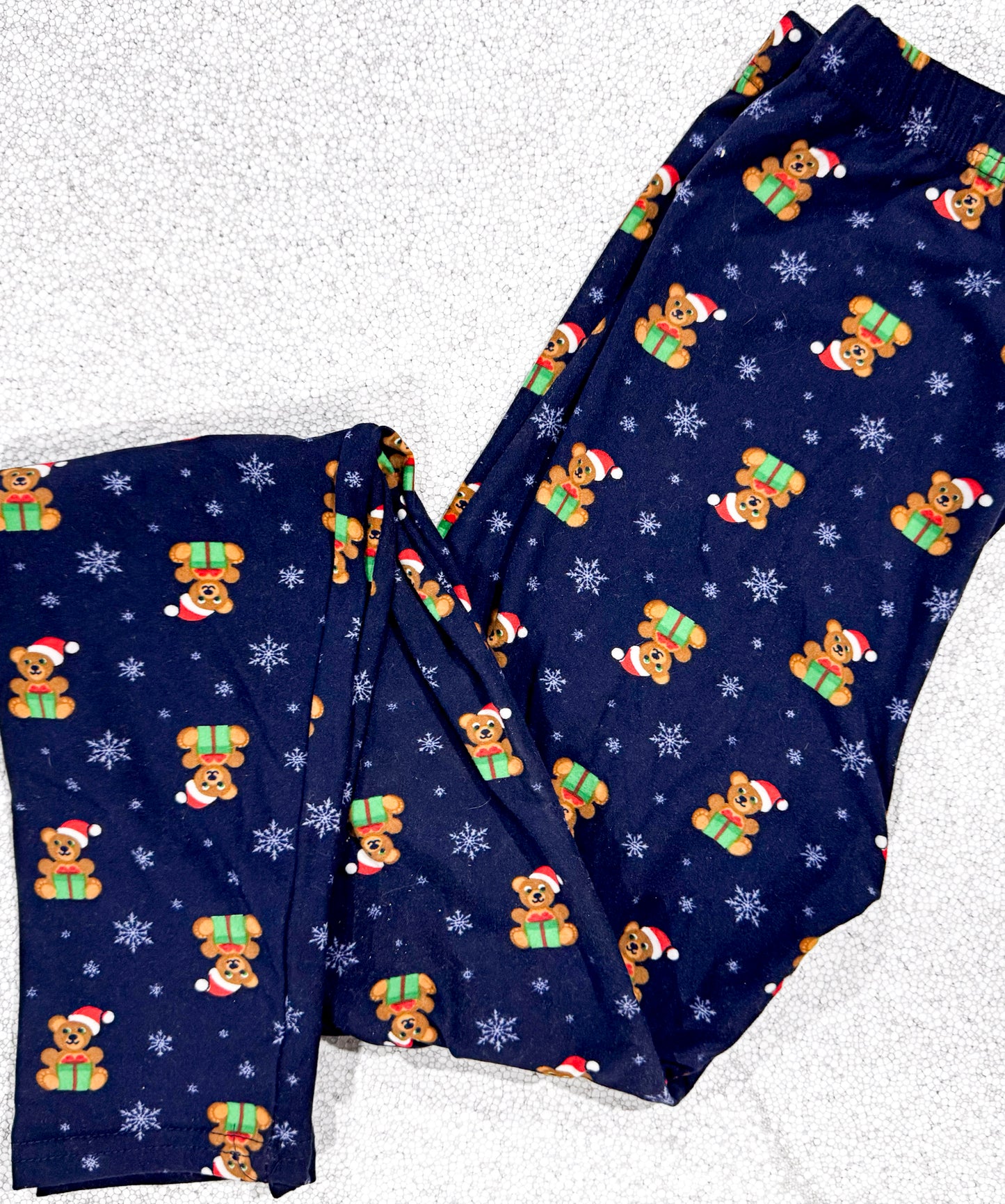 SNOWFLAKE TEDDY BEAR LEGGINGS – BAD HABIT BOUTIQUE