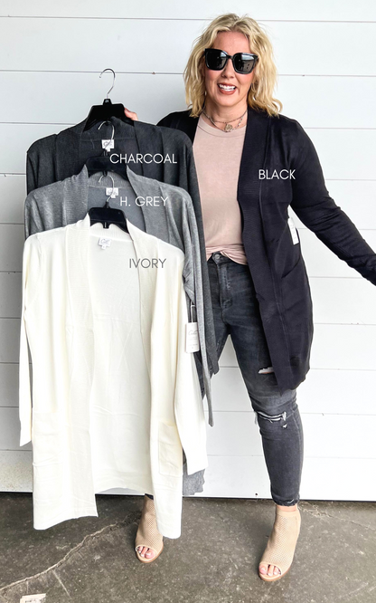 Long Basic Boyfriend Cardigan | Get 15% Off Your Purchase – BAD HABIT ...